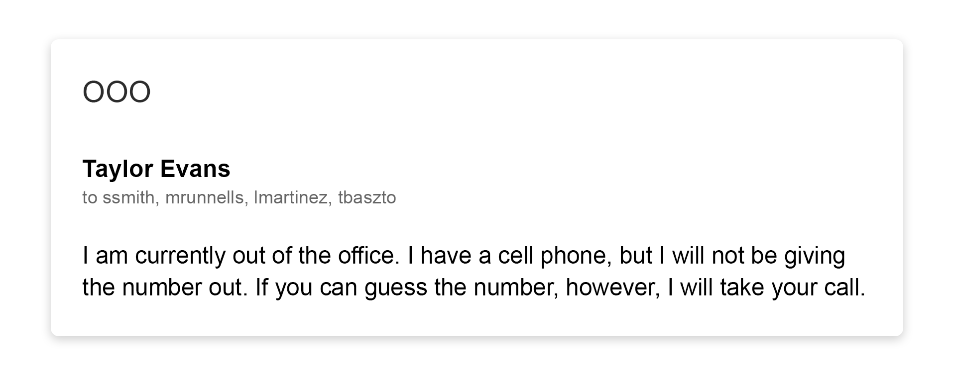 Industrious Office | Out of Office Message Ideas